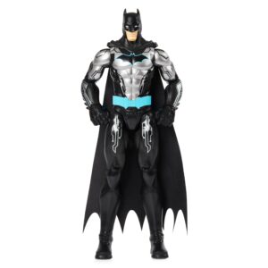 batman 12-inch bat-tech action figure (black/blue suit), kids toys for boys aged 3 and up