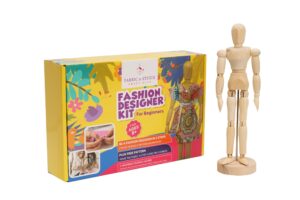 fashion designer kits for girls & boys ages 8+ learn to use draft & re-design patterns, sew & be a fashion designer for the 8.5 in. mannequin. top gifts for 9 year old girls, children's sewing kits