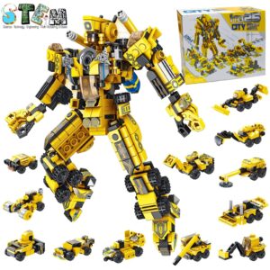 stem building toys for kids, 573 pcs robot building toys 25-in-1 stem construction learning building bricks engineering blocks kit toys for boys girls kids age 6 7 8 9 10 11 12 year old