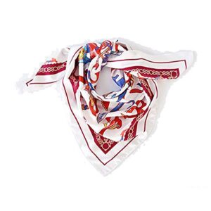 ayb armenian alphabet scarf - handmade armenian scarf by moreni (white/wine)