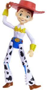 mattel disney and pixar toy story action figure, jessie collectible toy in signature gowgirl look, 8.9-inch with movable joints