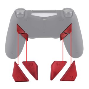 scarlet red replacement redesigned back buttons k1 k2 k3 k4 paddles for ps4 extremerate controller dawn remap kit