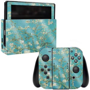 mightyskins glossy glitter skin for nintendo switch - almond blossom | protective, durable high-gloss glitter finish | easy to apply, remove, and change styles | made in the usa