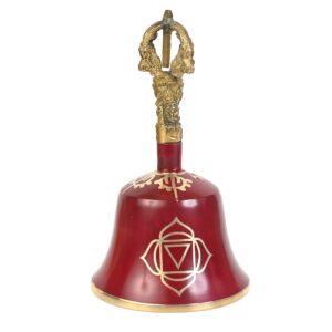 blue third eye chakra tibetan bell (note e) - 5.5 inches h x 3 inches d - chakra meditation harmony