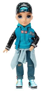 rainbow high river kendall – teal boy fashion doll with 2 complete doll outfits to mix & match and doll accessories, great gift for kids 6-12 years old, blue