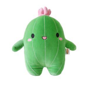 baboli cuddly cactus stuffed plant animal with smile face and pink antenna honey cacti plush soft toy pretty sweet mascot gifts for kids girls and boys present for birthday or party 10 inches