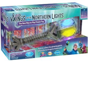 freeze tag redefined: vikings of the northern lights | 3-10 players, ages 5+ | outdoor games for kids | camping games | outdoor toys for kids ages 8-12 | viking toy | like a glowing thor hammer!