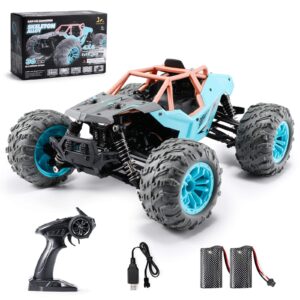 sainsmart jr. 1:14 off road rc car, 4wd remote control high speed rock crawler for boy kids adults