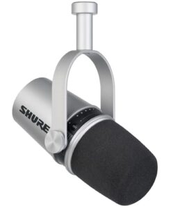 shure mv7 usb podcast microphone - silver