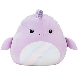 squishmallows official kellytoy plush 16" naomi the narwhal - ultrasoft stuffed animal plush toy (amazon exclusive)