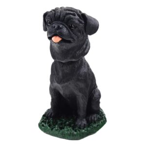 animal den pug black dog bobblehead figure for car dash desk fun accessory