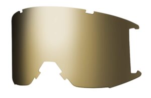 smith squad replacement goggle lens (chromapop sun black gold mirror, one size)