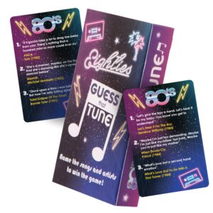 boxer gifts eighties guess that tune music card games for adults and families | song lyrics game night - name the 80s song trivia | 1980s nostalgia gifts for music lovers