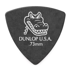 jim dunlop gator grip small triangle .73mm guitar picks, 6 pack (572p073)