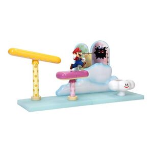 super mario cloud world diorama set with 2.5" running mario action figure