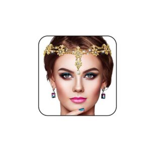 blindery gold head chain jewerly rhinestone hair headpiece wedding headband chain crystal hair accessories for women