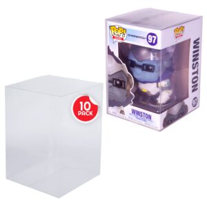 ==discontinue== funko pop protector - 10-pack, funko pop display case - compatible with all standard 6" funko pop figures, overwatch action figures 0.40 mm thick & stackable