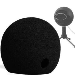 furry windscreen muff cover compatible with blue snowball ice,chromlives mic muff cover, deadcat wind microphone cover for recordings,broadcasting,singing