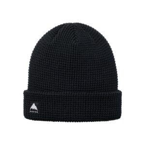 burton men's waffle beanie, true black w21, one size