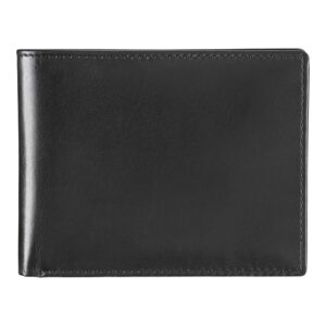 johnston & murphy flip wallet black full grain leather one size