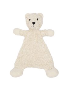 under the nile organic cotton flat faux fur sherpa snuggle bear toy, 13” tall