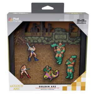 pixel frames golden axe 9x9 inches (big) shadow box art