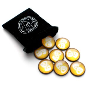 dahan dice d&d tokens - inspiration counters for dungeons and dragons (bardic inspiration)