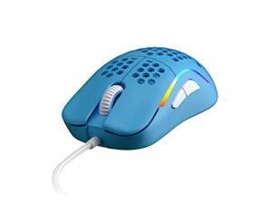 hk gaming naos m ultra lightweight honeycomb shell ambidextrous wired rgb gaming mouse 12 000 cpi - 7 buttons - 59 g (naos-m, blue)