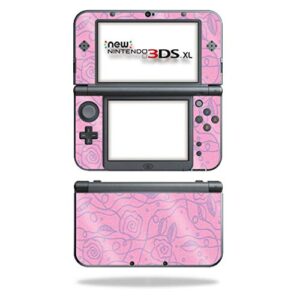 mightyskins glossy glitter skin for nintendo new 3ds xl (2015) - abstract garden | protective, durable high-gloss glitter finish | easy to apply, remove, and change styles | made in the usa