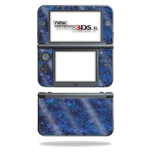 mightyskins glossy glitter skin for nintendo new 3ds xl (2015) - blue ice | protective, durable high-gloss glitter finish | easy to apply, remove, and change styles | made in the usa