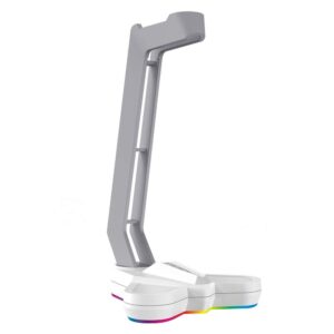 fantech tower rgb headset stand, headphone holder for gamers gaming pc accessories (white)