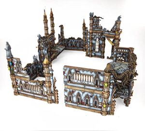 rampart modular terrain eternal cathedral core set - unpainted fully customizable scaled tabletop terrain by archan studio - for kids and adults ages 14+