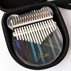 kimi 17-key rainbow bear kalimba thumb piano transparent acrylic material with carry bag