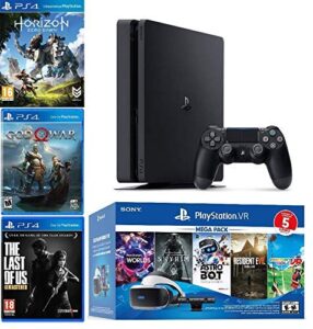 2019 playstation 4 ps4 slim 1tb console + playstation vr headset + playstation camera + 8 games bundle (renewed)