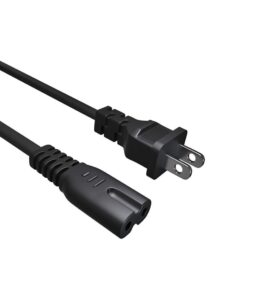 ac power cord for hp envy 5055 4520 4500 4501 5660 5530 5535 5540 5640 7640 7645 100 110 120 envy photo 6255 7155 7855 officejet pro 6830 8600 9015, replacement printer cable 2 prong 6ft [ul listed]