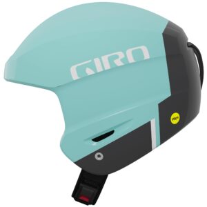 giro strive mips race ski helmet for men, women & youth - matte charcoal/cool breeze - l (57-59 cm)