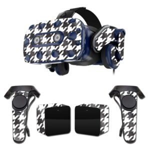 mightyskins glossy glitter skin for htc vive pro full coverage - houndstooth | protective, durable high-gloss glitter finish | easy to apply, remove, and change styles | made in the usa