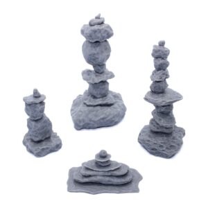 cairns, 3d printed tabletop rpg scenery and wargame terrain for 28mm miniatures