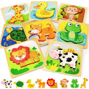 toy life wooden puzzles for toddlers 1-3, animals toddler puzzles, puzzles for toddlers 2-4, wood puzzles educational montessori toys gifts for 1 2 3 year old, baby puzzles 12-18, kids learning toy