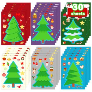 miss fantasy christmas crafts for kids toddlers, 30 sheets make a tree stickers,christmas activities for kids christmas gifts for kids christmas goodie bag stuffers xmas party favors for toddler kids