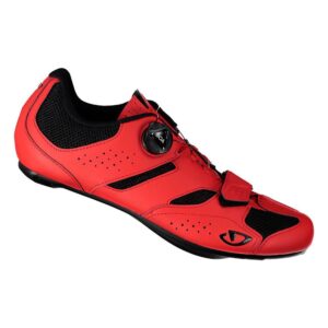 giro men's road biking trail running shoe, bright red, 8