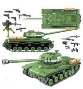 general jim's military themed ww2 building blocks tank sets for world war 2 brick building enthusiats (soviet is-2m tank)