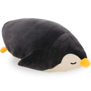 dentrun penguin stuffed animals bulk, cute penguin plush doll play toys for kids girls boys adults birthday xmas halloween present adorable soft plushies, 12.20/18.11/22.44/25.98 inchs, blue, black