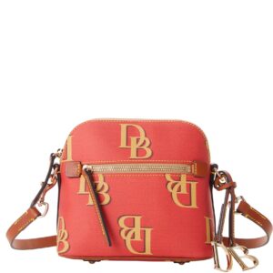 dooney & bourke handbag, monogram domed crossbody - red