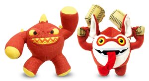 skylanders giants plush pack (eruptor plush / trigger happy plush) (7 inch) (no retail package)