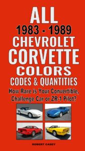 all 1983-1989 chevrolet corvette colors, codes & quantities: how rare is your convertible, challenge car or zr-1 pilot?