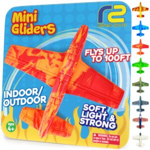 airplane toy foam glider plane for kids: best outdoor toys for boys & girls - kids stocking stuffers for kids & fun flying gliders easy throwing air planes - great gifts for age 4 5 6 7 8 9 year olds