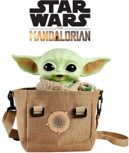 mattel star wars grogu plush 10-inch toy, character figure with soft body, sounds & carrier, inspired by star wars the mandalorian