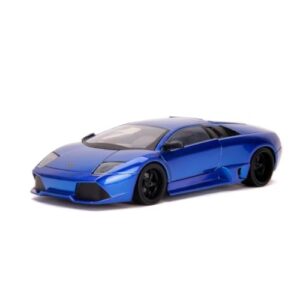 jada toys hyperspec 1:24 lamborghini murciélago lp460 die-cast car candy blue, toys for kids and adults