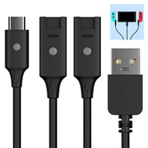 charging cable for nintendo switch/switch lite/switch oled, 3 in 1 6ft nylon braided usb c charging cord, compatible with mobile samsung, galaxy s9, s9 plus, s8, htc 10, lg